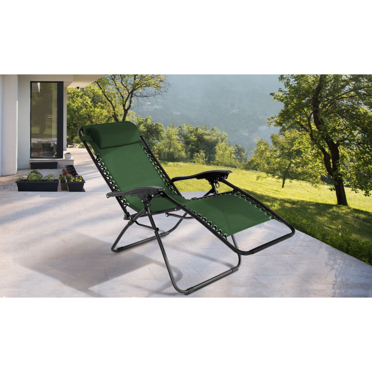 Inkazen Lot de 2 fauteuils de jardin relax vert pas cher - Auchan.fr Inkazen Lot de 2 fauteuils de jardin relax vert pas cher - Auchan.fr