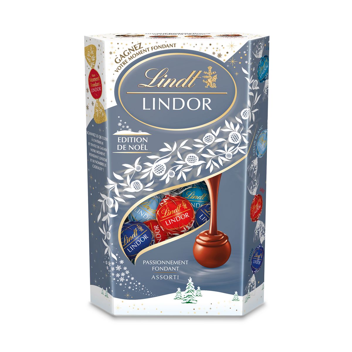 LINDT Lindor édition Noël bouchées de chocolat au lait et noir 337g pas ... LINDT Lindor édition Noël bouchées de chocolat au lait et noir 337g pas ...