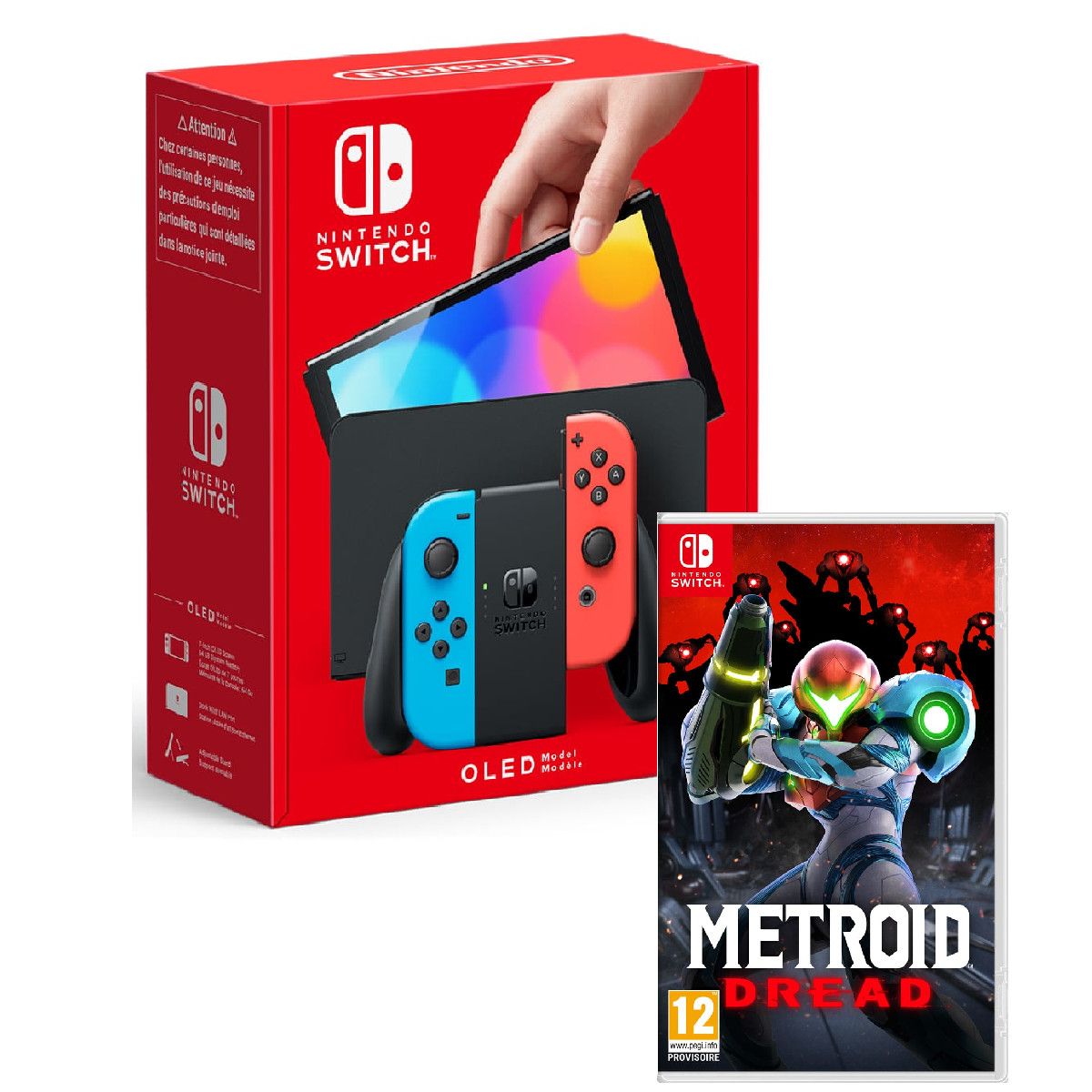 Nintendo Exclu Web Console Nintendo Switch Oled Joy Con Néon Metroid